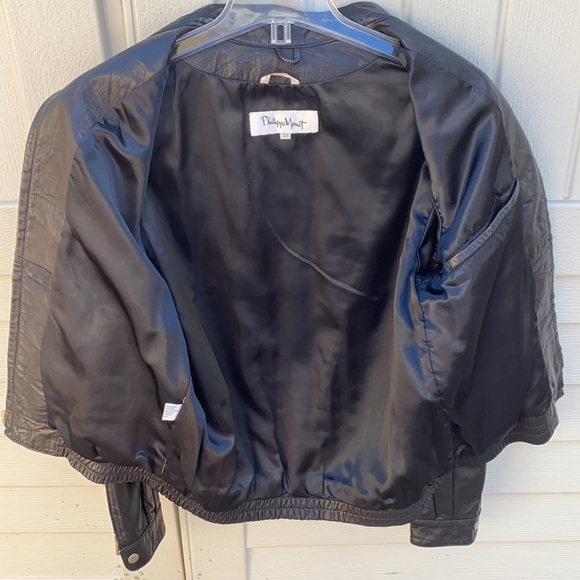 philippe Monet | Jackets & Coats | Philippe Monet Black Lamb Leather ...